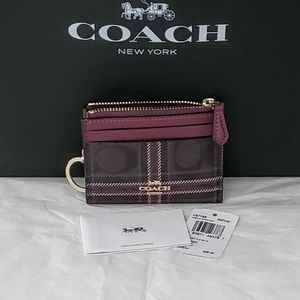 Coach | Accessories | Coach Mini Plaid Idcoin Case Wallet | Poshmark